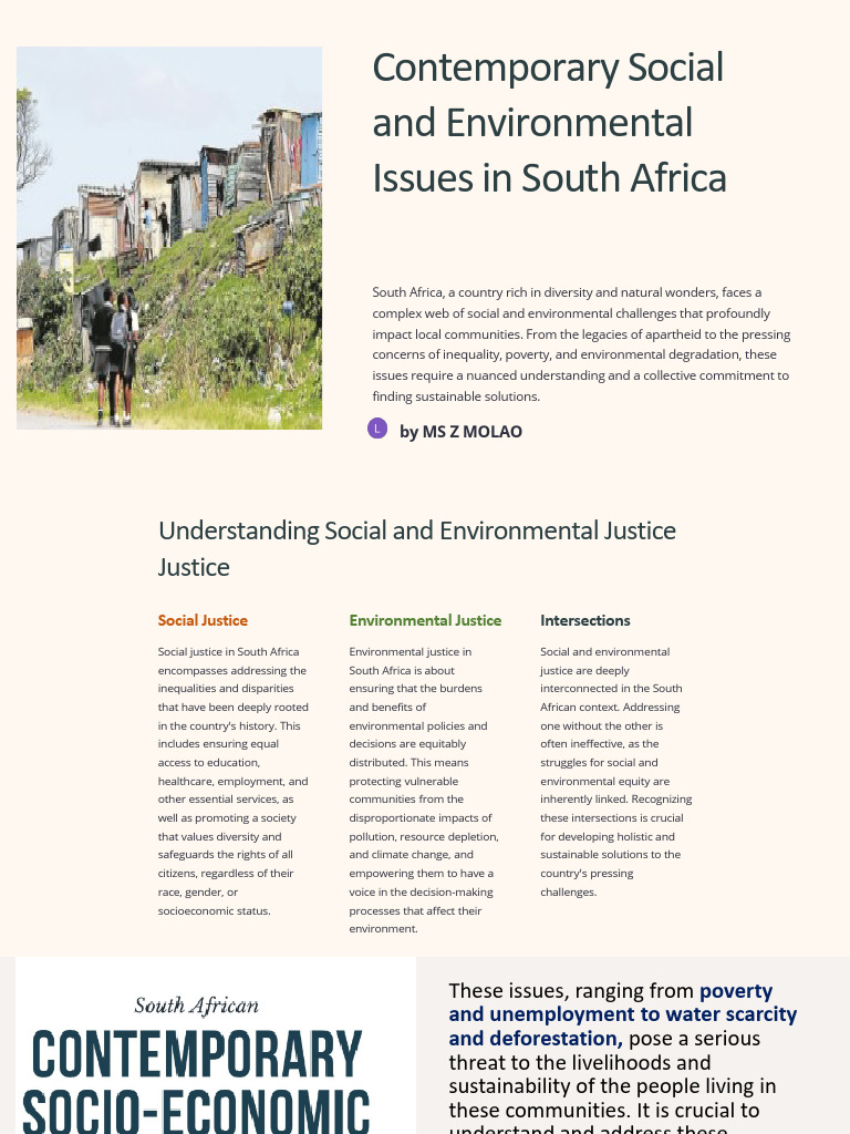 Social and Environmental Issues in SA | PDF | Poverty | Poverty ...