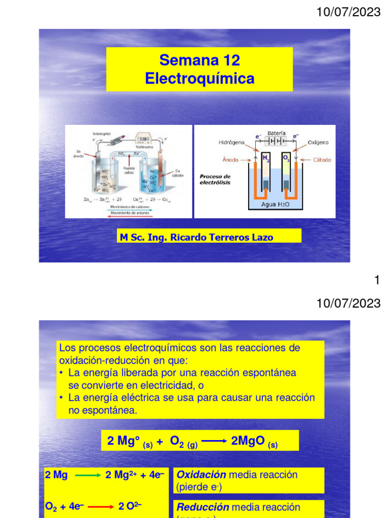 CLASE 12 ELECTROQUIMICA pdf2go | Descargar gratis PDF | Redox | Electrodo