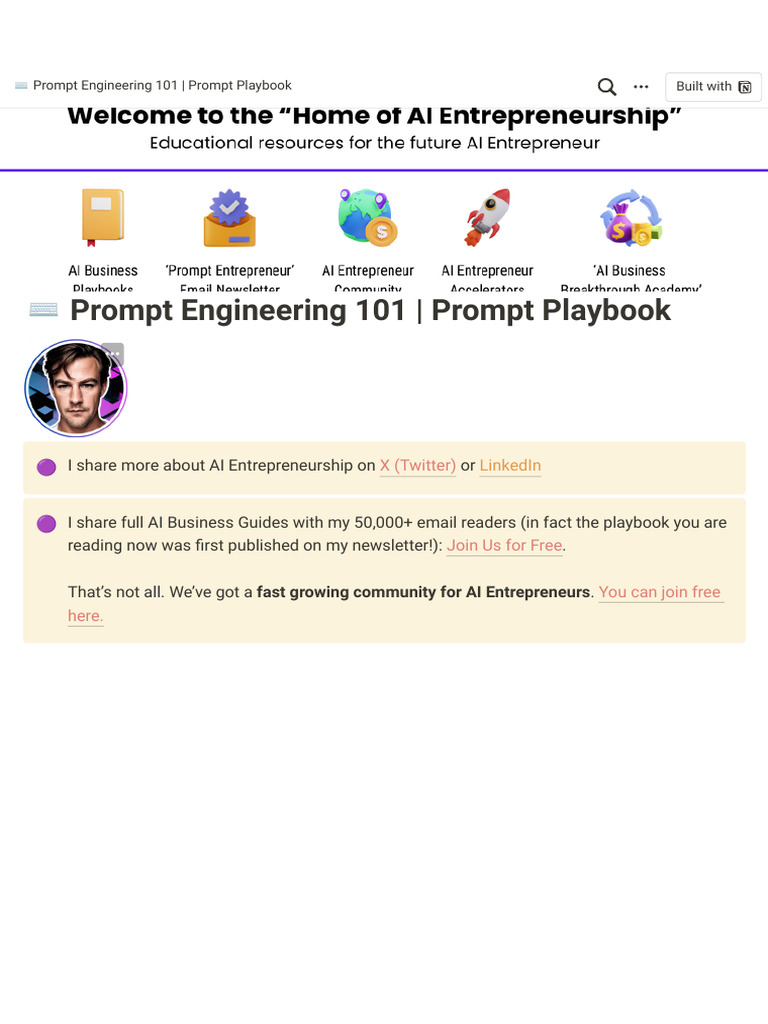 Prompt Engineering 101 - Prompt Playbook | PDF | Artificial Intelligence | Intelligence (AI ...