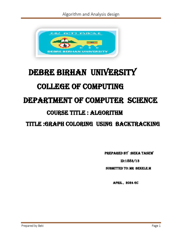 Graph Coloring Using Back Tracking - Assss | Download Free PDF | Vertex ...