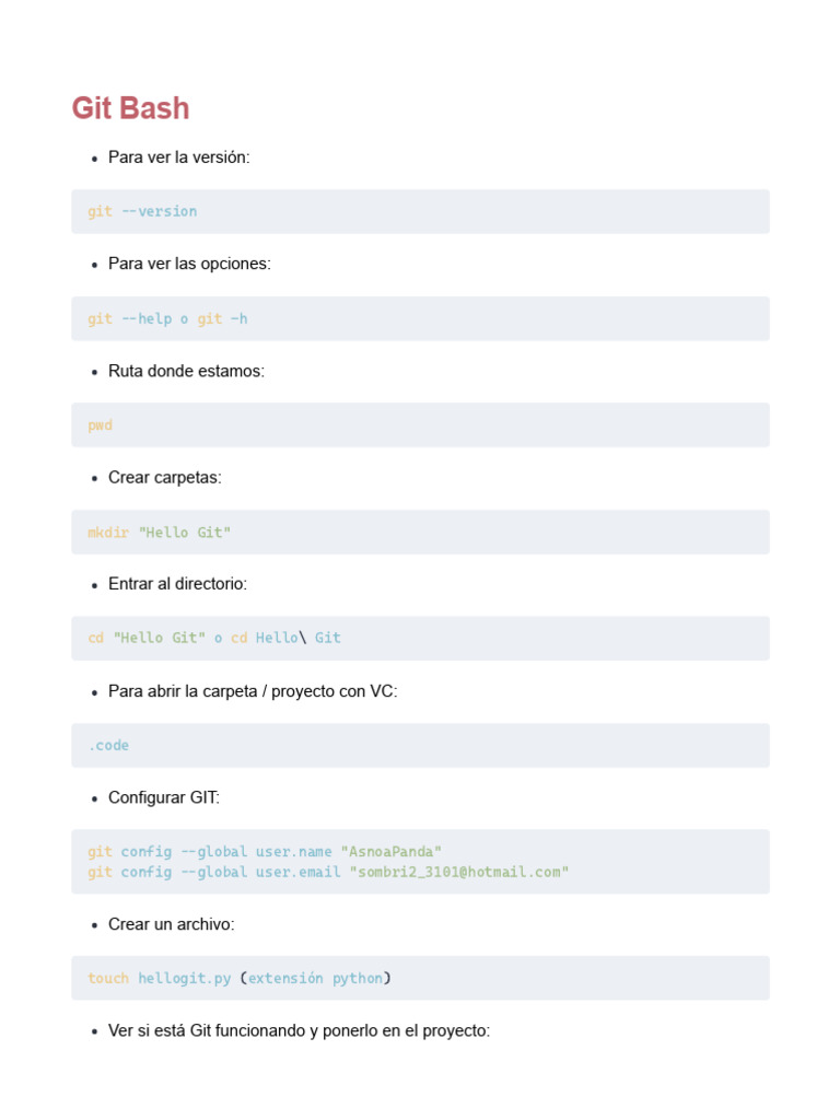 Git Bash | PDF | Archivo de computadora | Desarrollo de software