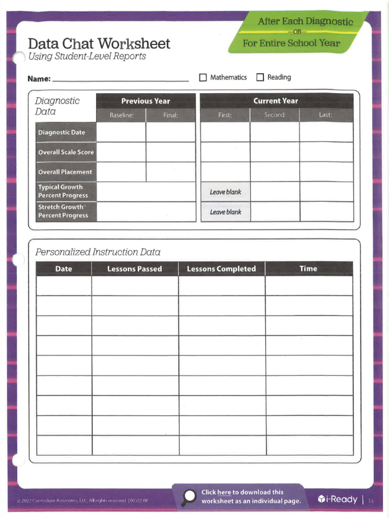 I Ready Printable Documents | PDF