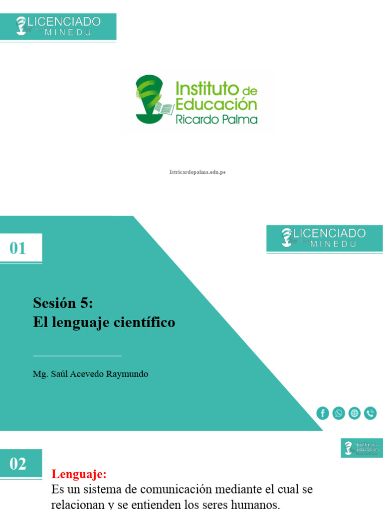 Sesion 5 El Lenguaje Cientifico | PDF