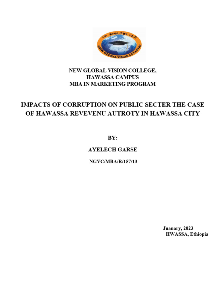 New Global Vision College | PDF | Thesis | Corruption