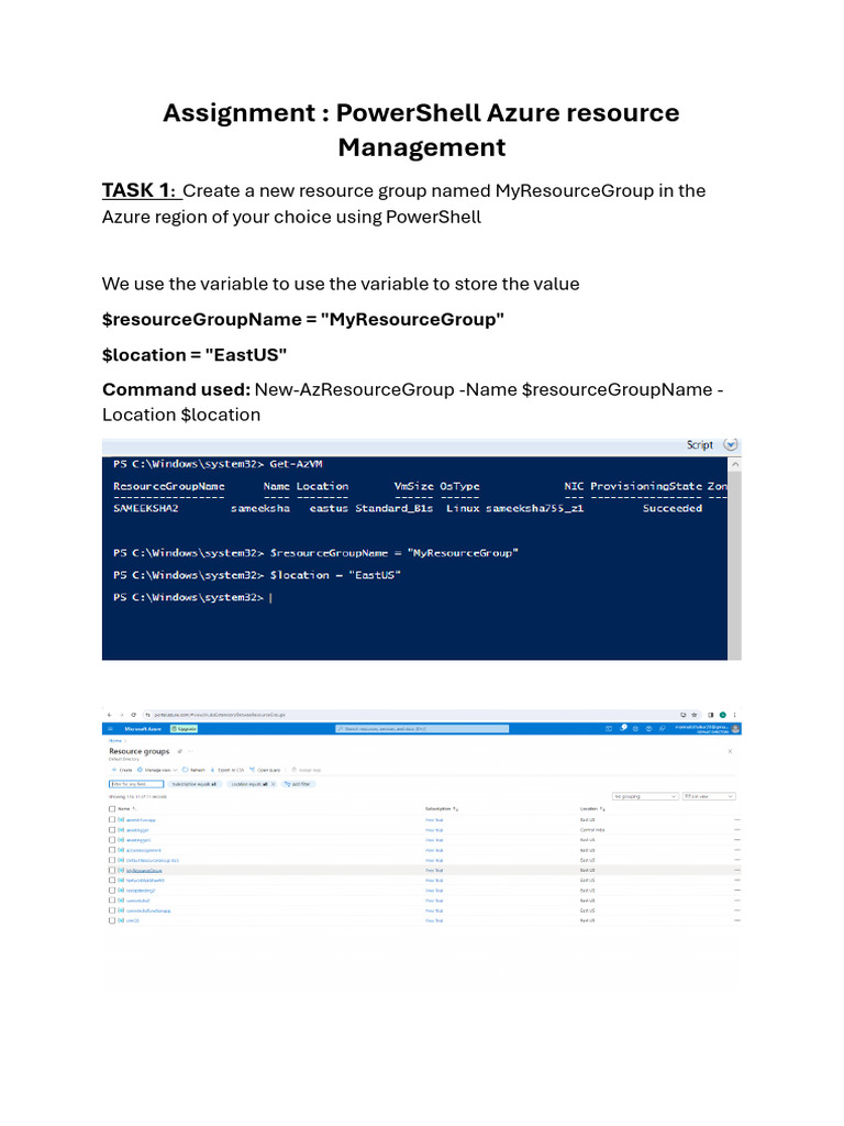 Azure Powershell | Download Free PDF | Computing | Operating System ...