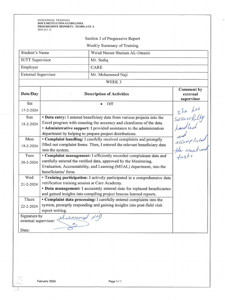 Progressive Report Week 3 | PDF