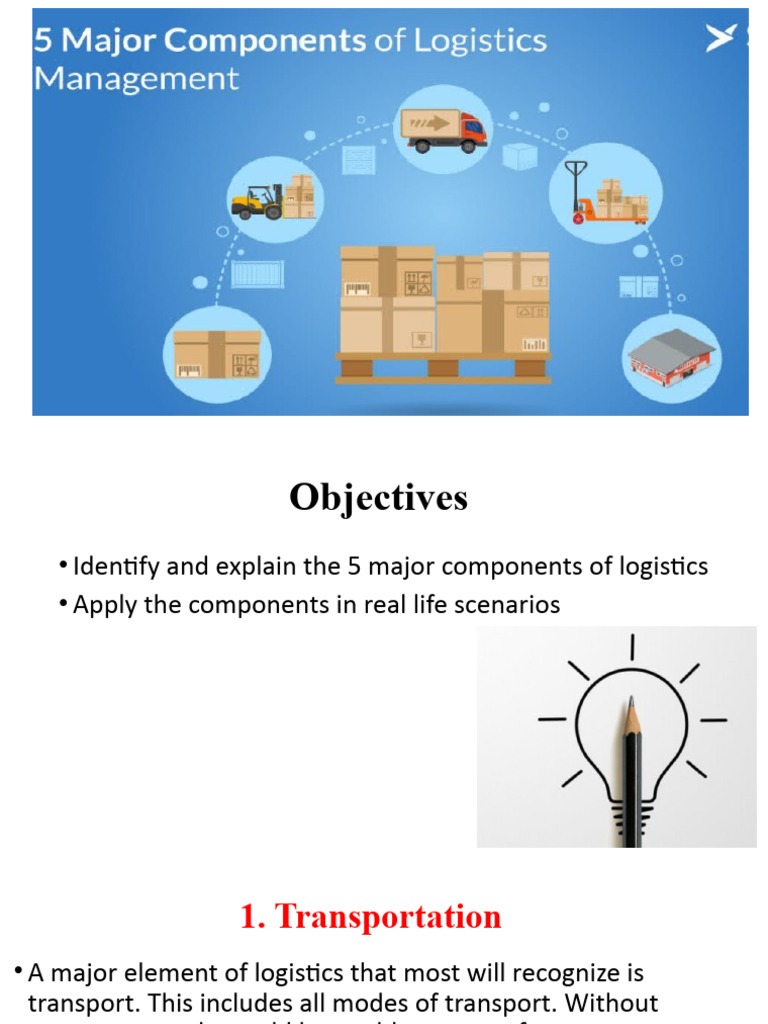 Five Key Components of Logistics | PDF | Finance & Money Management ...
