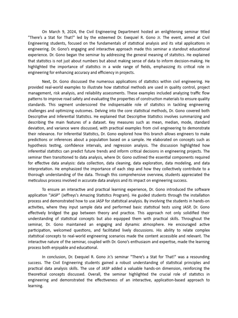 Basic Statistical Analysis Narative Report | PDF | Statistics | Statistical Inference