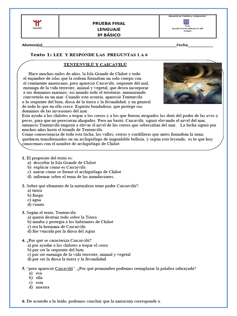 3º Básico LENGUAJE adecuar | PDF