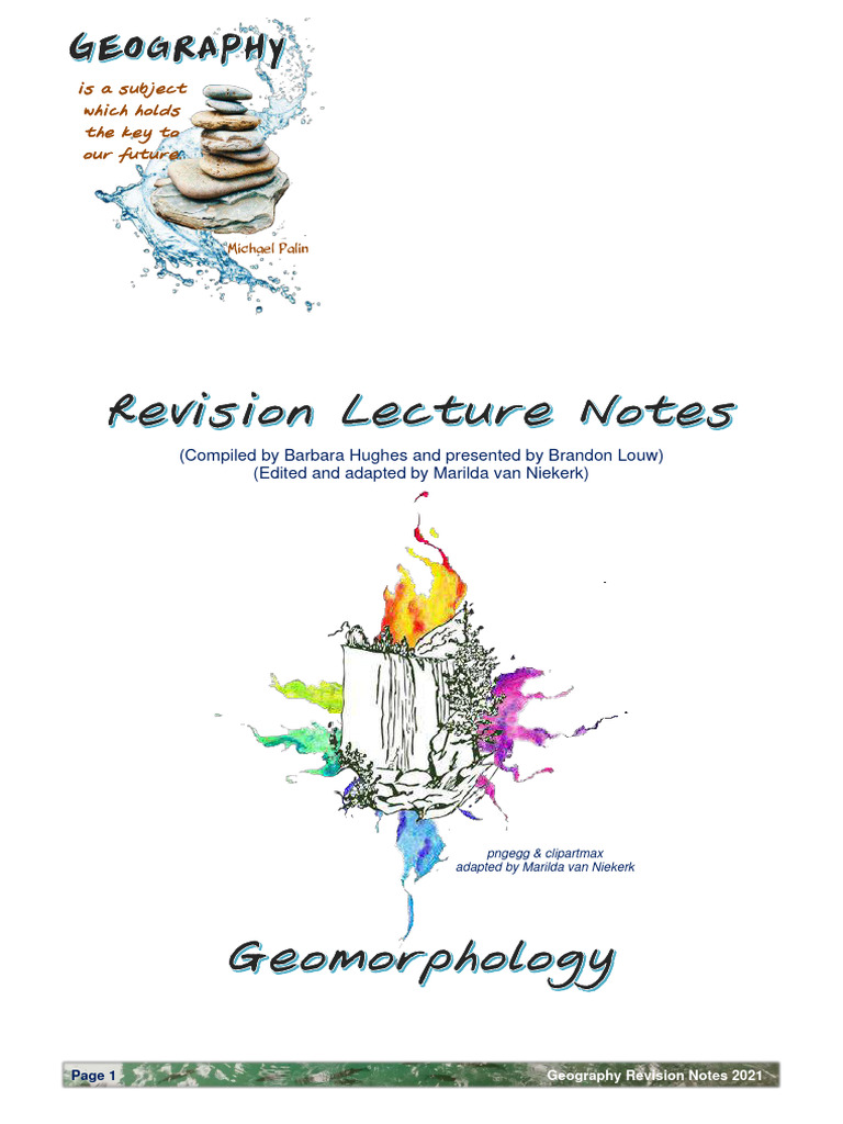 Geomorphology Revision Lectures Notes 2021 | PDF | River | Stream