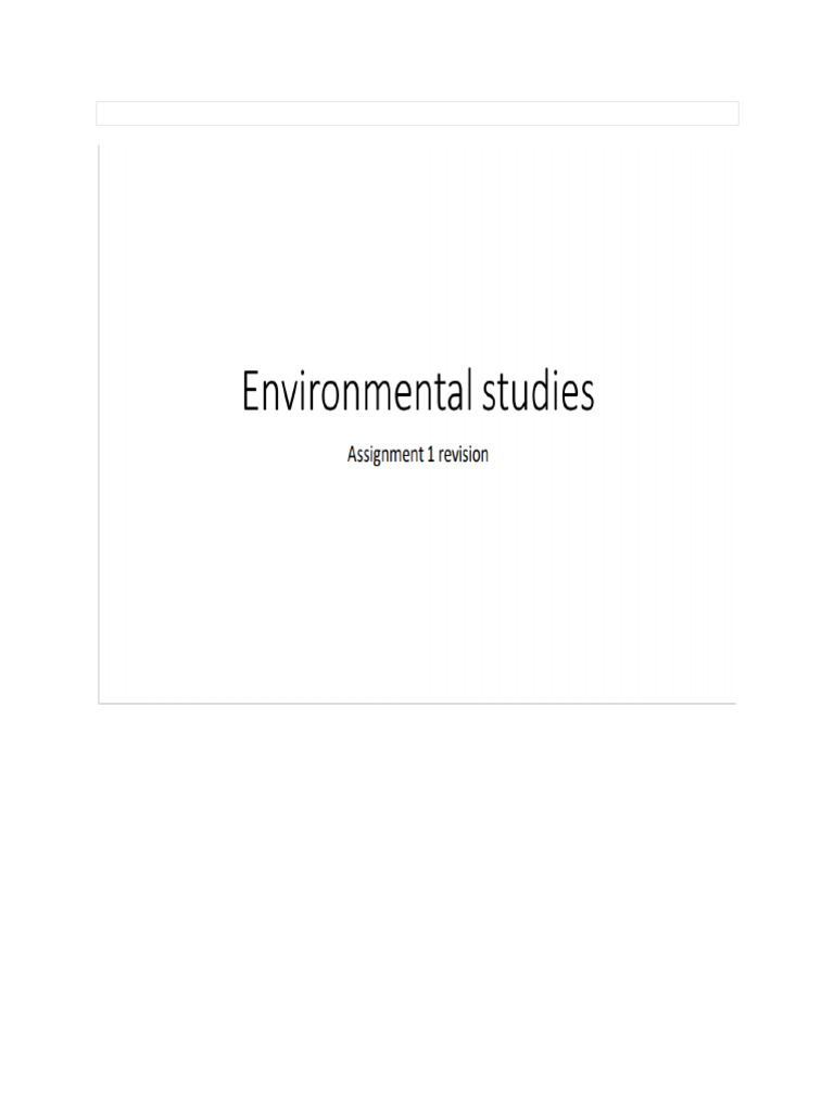 University Environmental Studies Assignment 1 Revision Quiz | PDF | Quality (Business) | Six Sigma