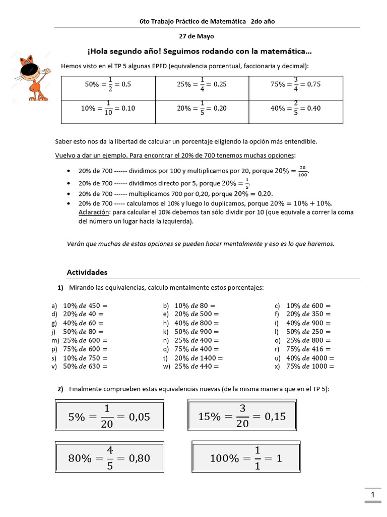 6to TP Matemática 2do Año | Descargar gratis PDF | Aritmética | Matemáticas
