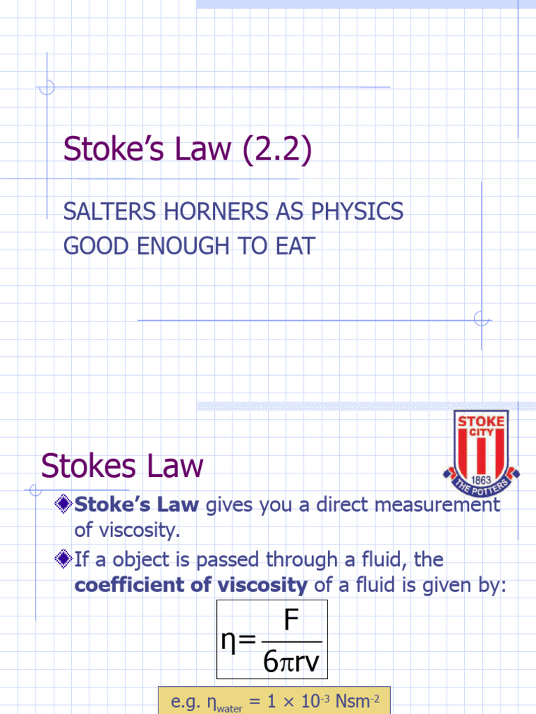 2.2b Stoke's Law | PDF