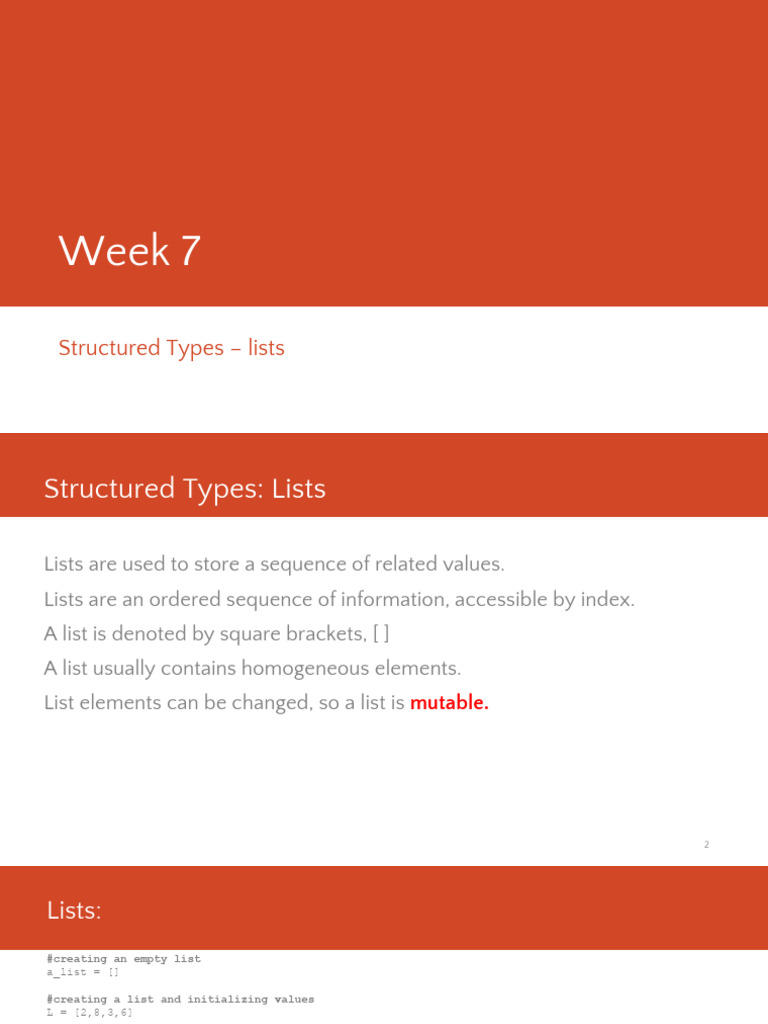 Week 7 | Download Free PDF | Sequence | Computer Programming