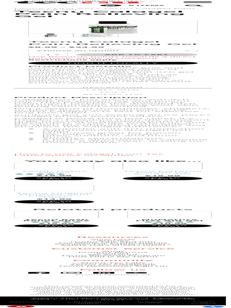 Calagel Cooling Itch Relief Tec Labs | PDF | Teaching Methods & Materials