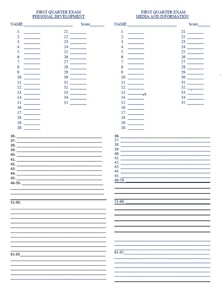 Answer Sheet | PDF | Technology & Engineering