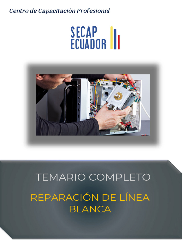 Temario Reparacion de Linea Blanca - Secap | PDF | Ingenieria Eléctrica | Corriente eléctrica