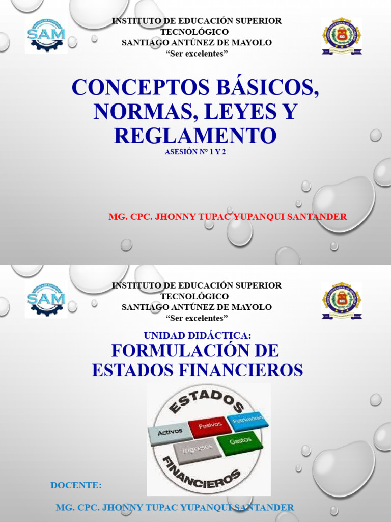 Analisis y Conceptos Basicos de Eeff | PDF | normas internacionales de INFORMACION FINANCIERA ...
