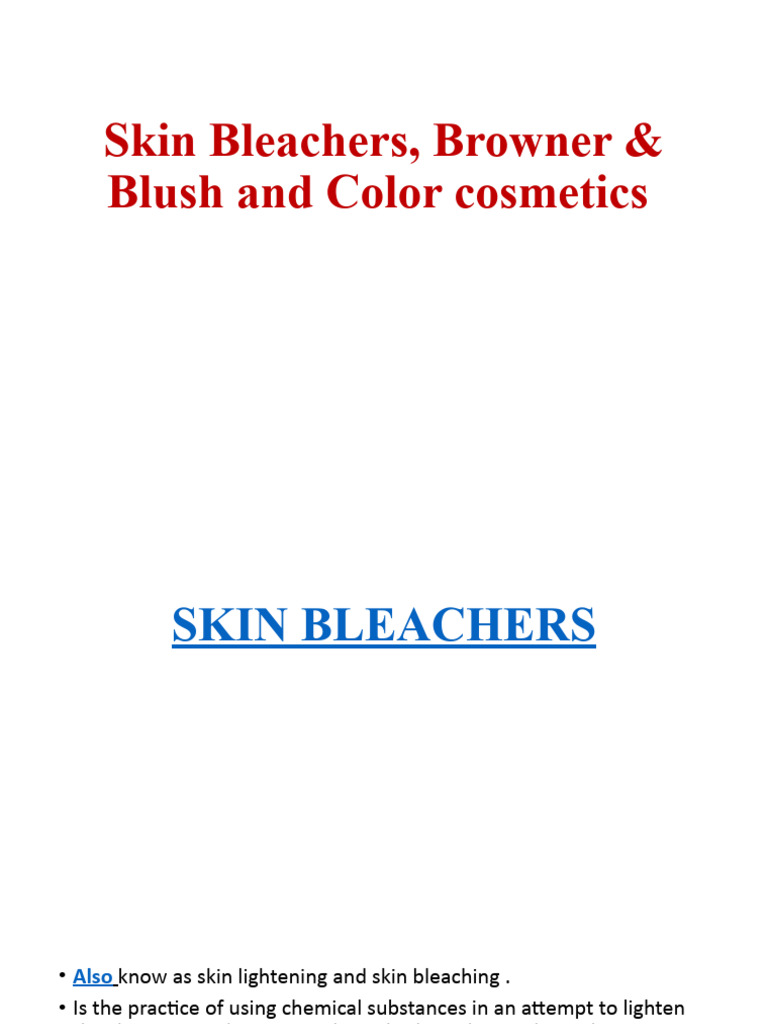 Skin Bleachers | PDF | Human Skin Color | Skin
