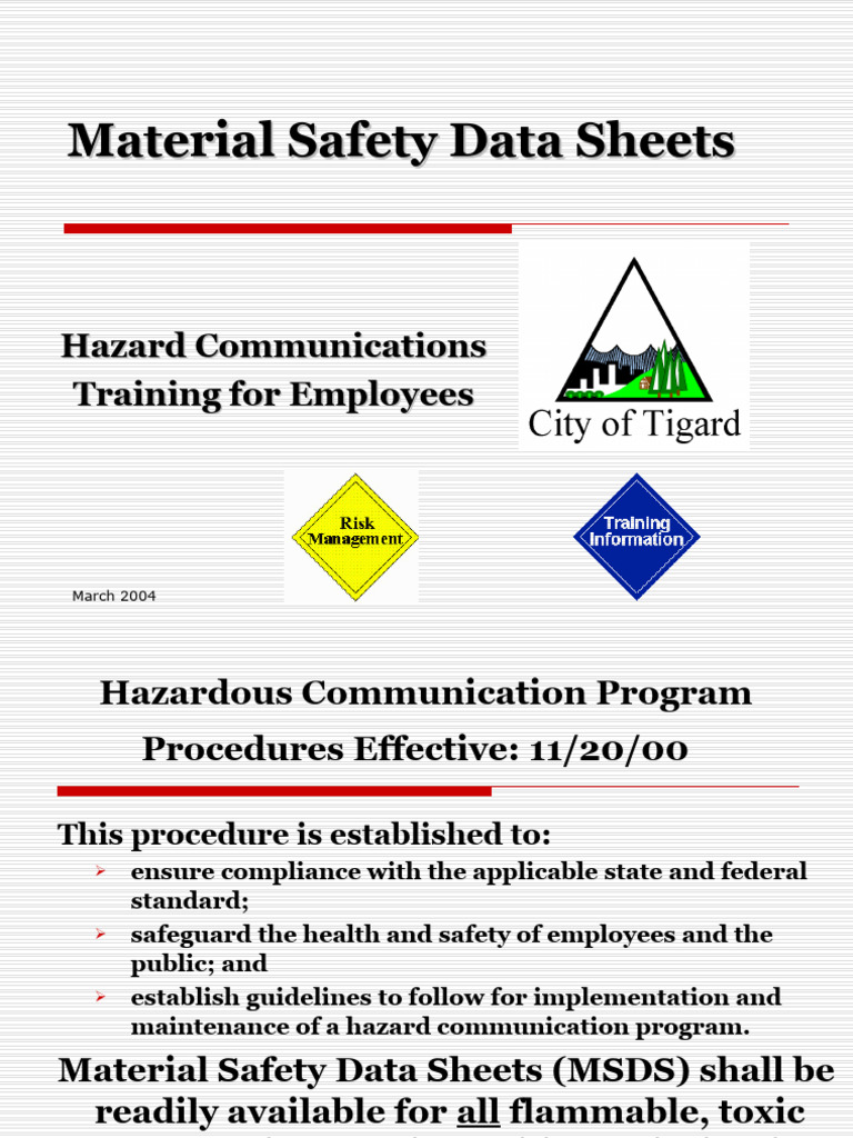 Hazard Communication Training 2004 | Download Free PDF | Hazards ...