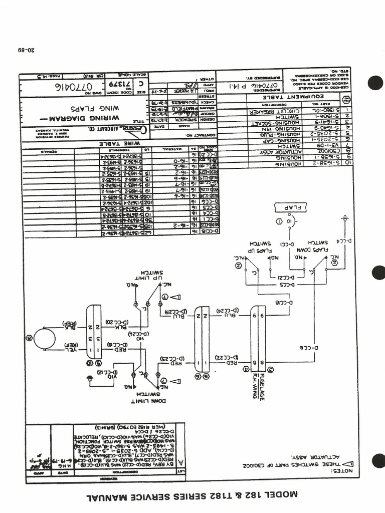 Cessna 182 Flap Wiring Diagram | PDF