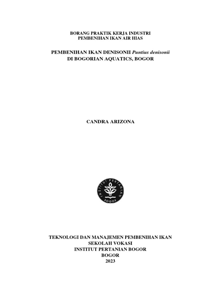 Borang Ikan Hias - Candra Arizona | PDF | Sains & Matematika