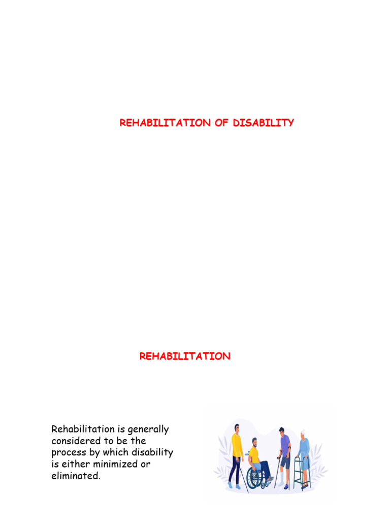 Rehabilitation of Disability | PDF | Physical Therapy | Health Professional
