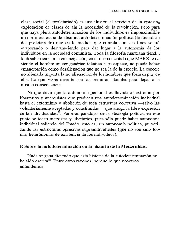 Autodeterminación: Marx, Constant y Mill | PDF | Libertad | Immanuel Kant