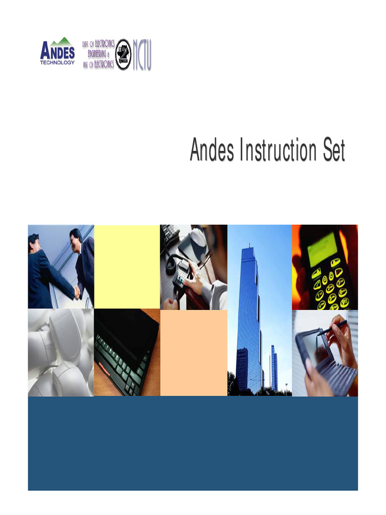 Andes Instruction Set Architecture Overview Pdf Cpu Cache