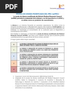 Escala MRC Modificada de Disnea | PDF