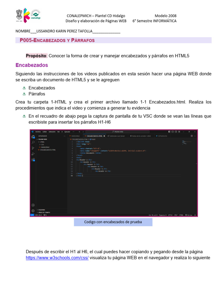 P005 EncabezadosPárrafos CRMario DEWE | PDF | Red mundial | Internet y web
