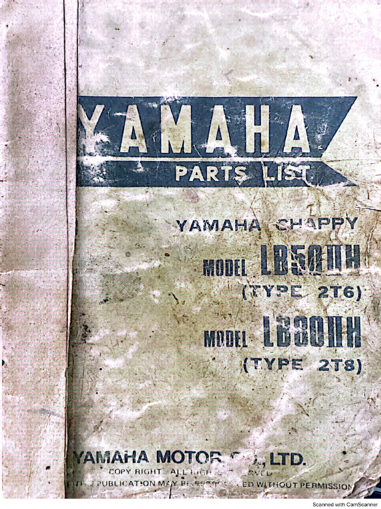 Manual Partes Yamaha Chappy LB 80 | PDF
