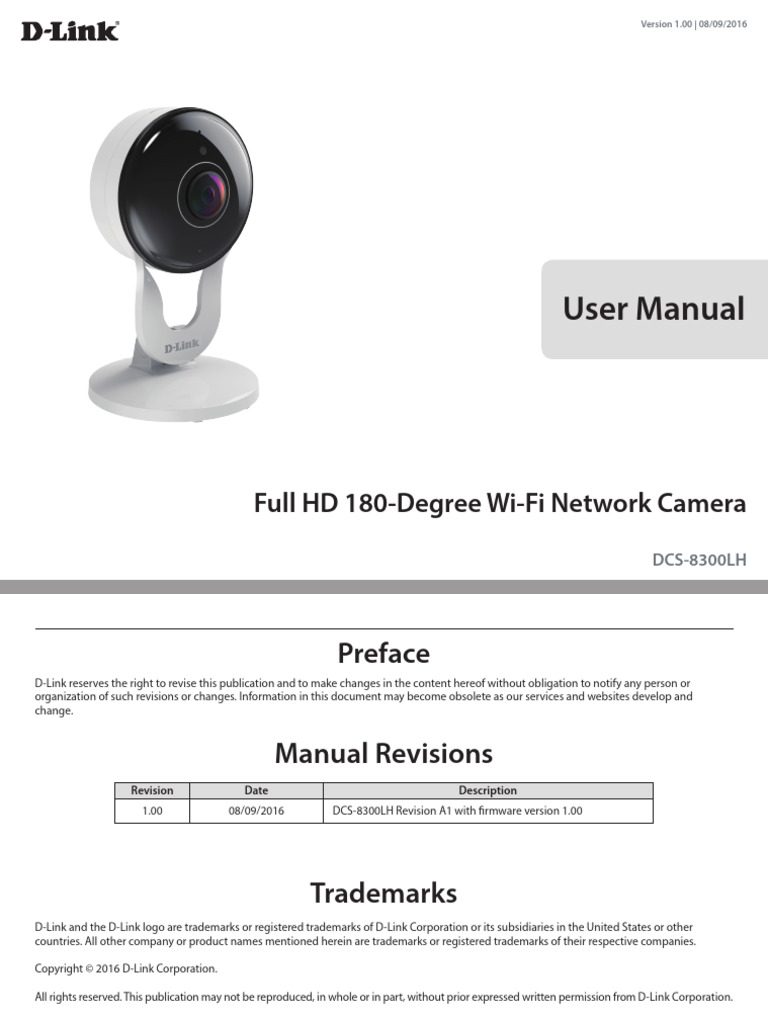 D-Link Full HD 180 Degrees Digital Camera | Download Free PDF | Camera | Ios