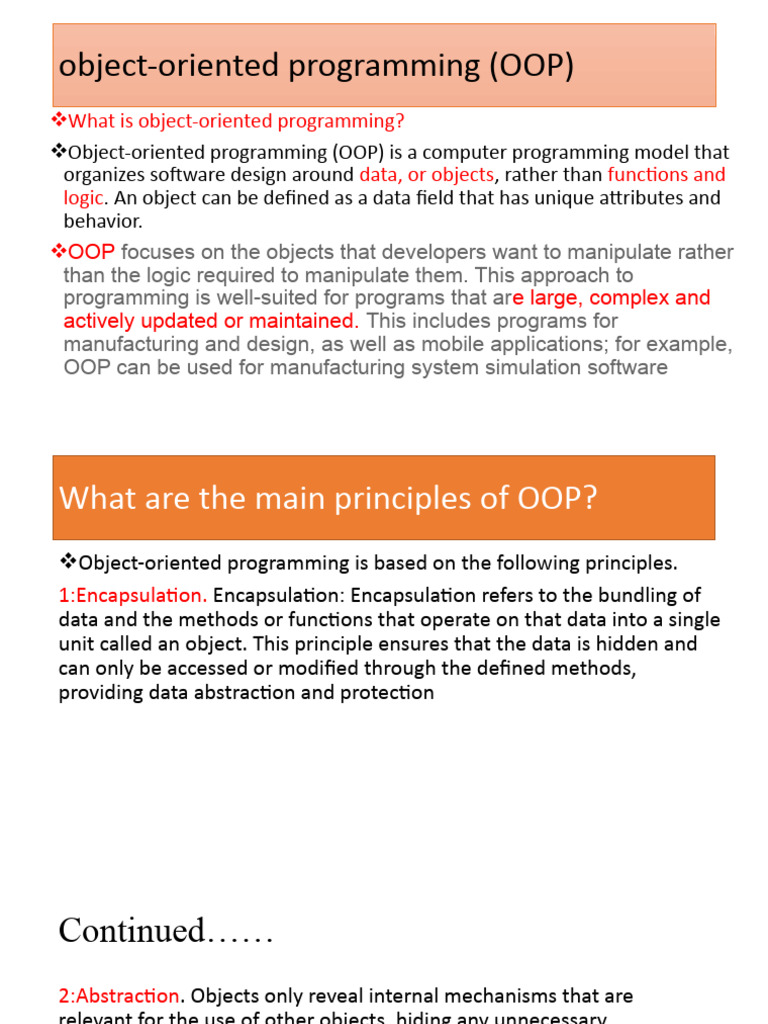 Object Oriented Programming | PDF | Object Oriented Programming ... Object Oriented Programming | PDF | Object Oriented Programming ...
