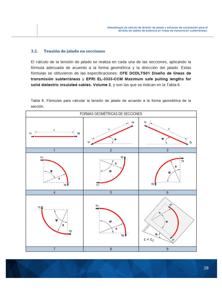 Metodología de Cálculo de Tensión de Jalado | PDF | Pendiente | Geometría