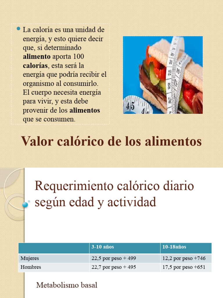 Calorías en Alimentos: Guía y Cálculo | PDF | Caloría | Alimentos