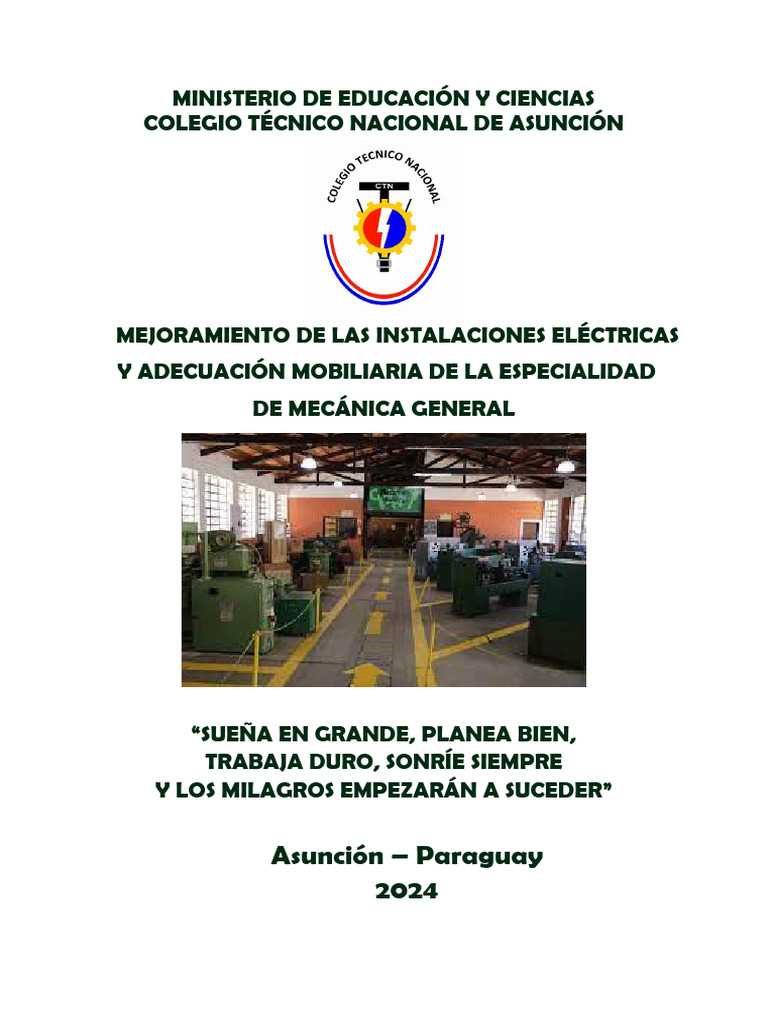 Proyecto de Mejoramiento - Mca. 2024 | Descargar gratis PDF | Evaluación