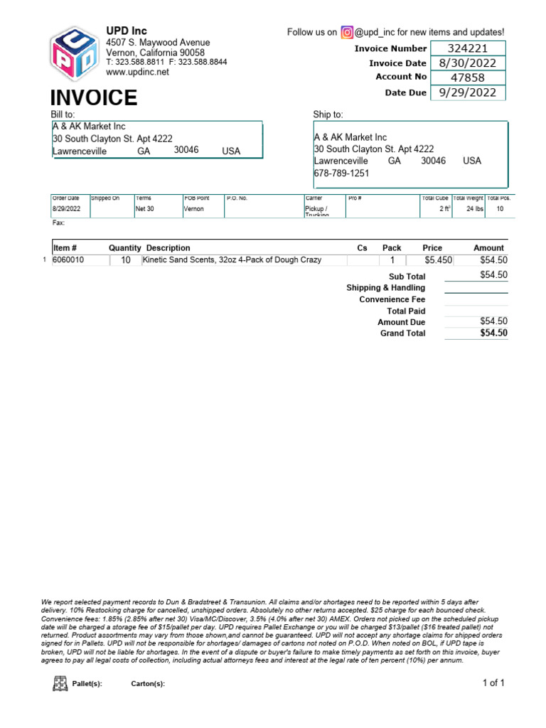 Invoice 324221 | PDF | Invoice | Business