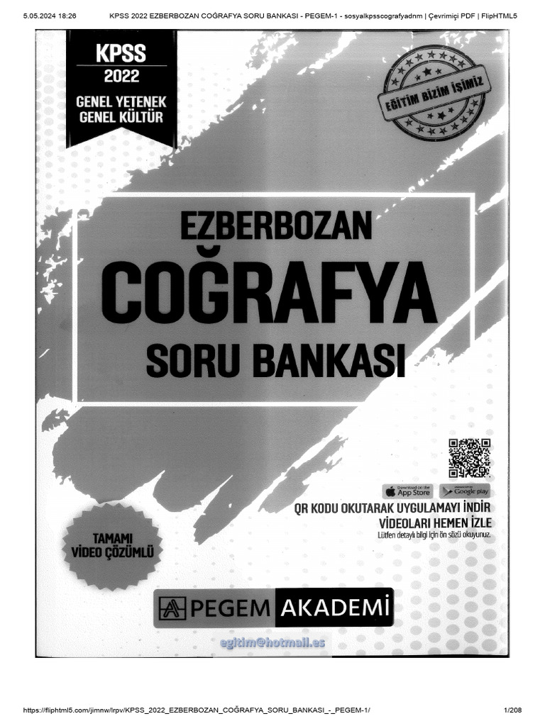 KPSS 2022 EZBERBOZAN COĞRAFYA SORU BANKASI - PEGEM-1 ... KPSS 2022 EZBERBOZAN COĞRAFYA SORU BANKASI - PEGEM-1 ...