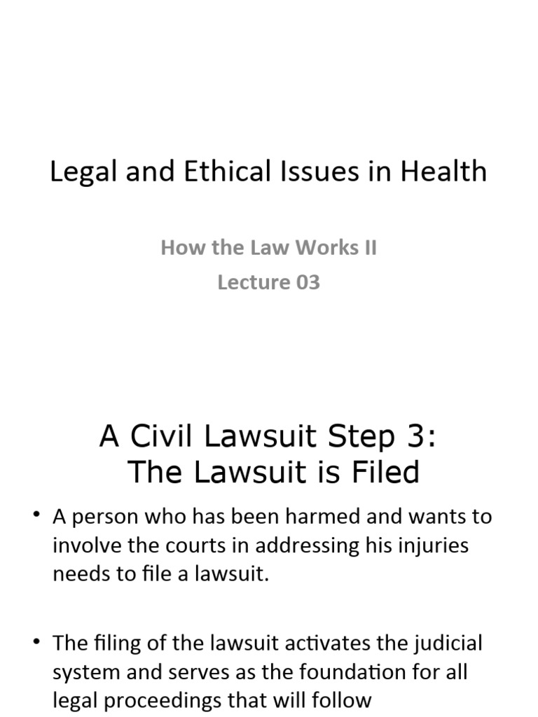 Legal and Ethical Issues | PDF | Burden Of Proof (Law) | Lawsuit