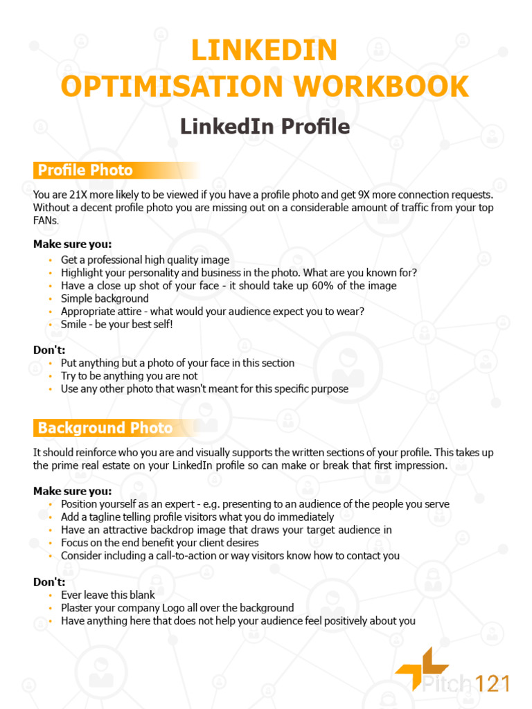 LINKEDIN Profile Optimisation Workbook REVISED | PDF | Search Engine Optimization | Linked In