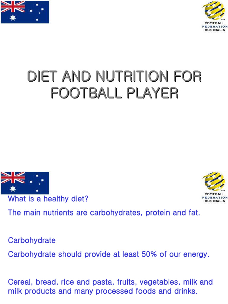 Z.diet and Nutrition For Football Players | PDF | Food Energy | Dieting