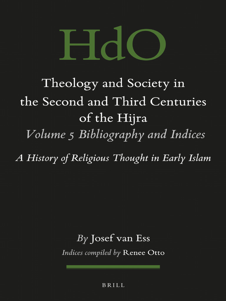 Josef Van Ess, Arabic (Editor) - Theology and Society in The Second and ...