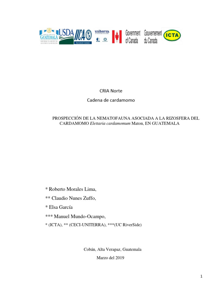 Inf. Final Prospeccion Nematofauna | PDF | Sistema reproductivo | Biología
