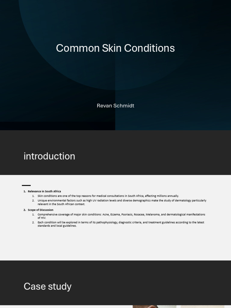 Skin Conditions Presentation | PDF | Candidiasis | Psoriasis