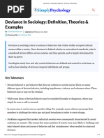 Types of Deviance in Sociology Explained | PDF | Deviance (Sociology ...