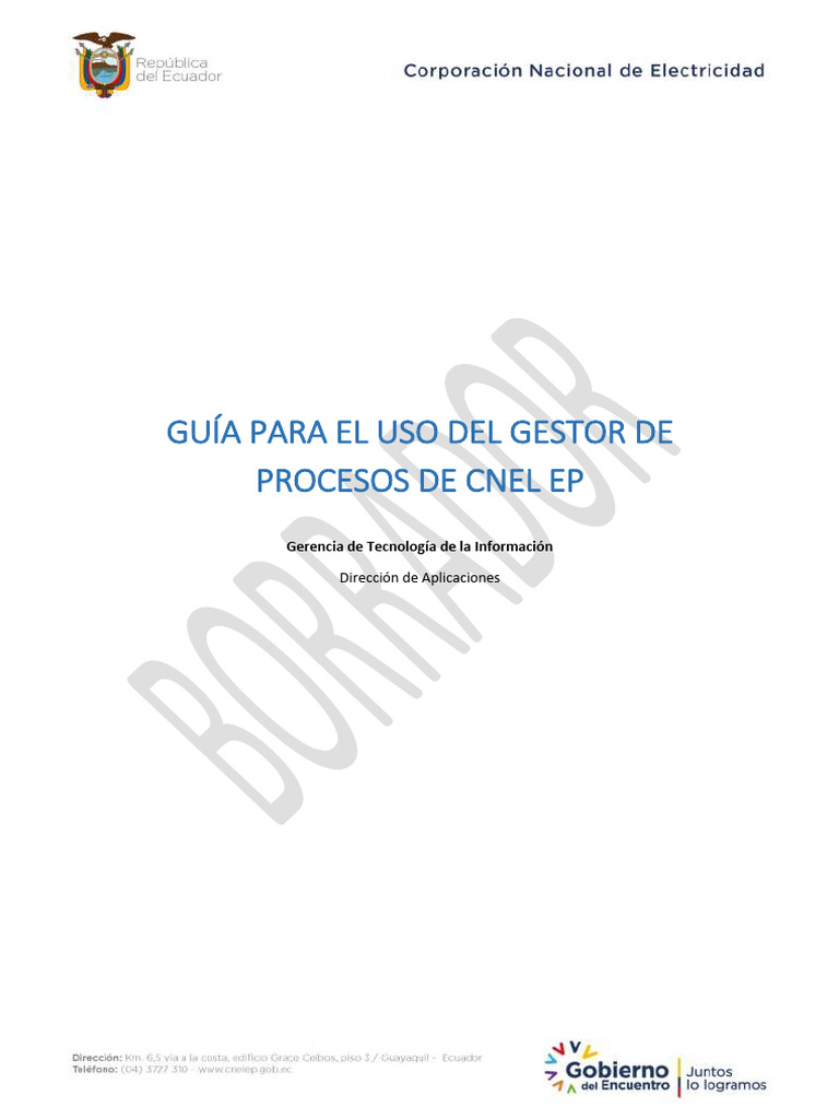 Guía de Uso de ProcessMaker CNEL EP | PDF | Software | Informática