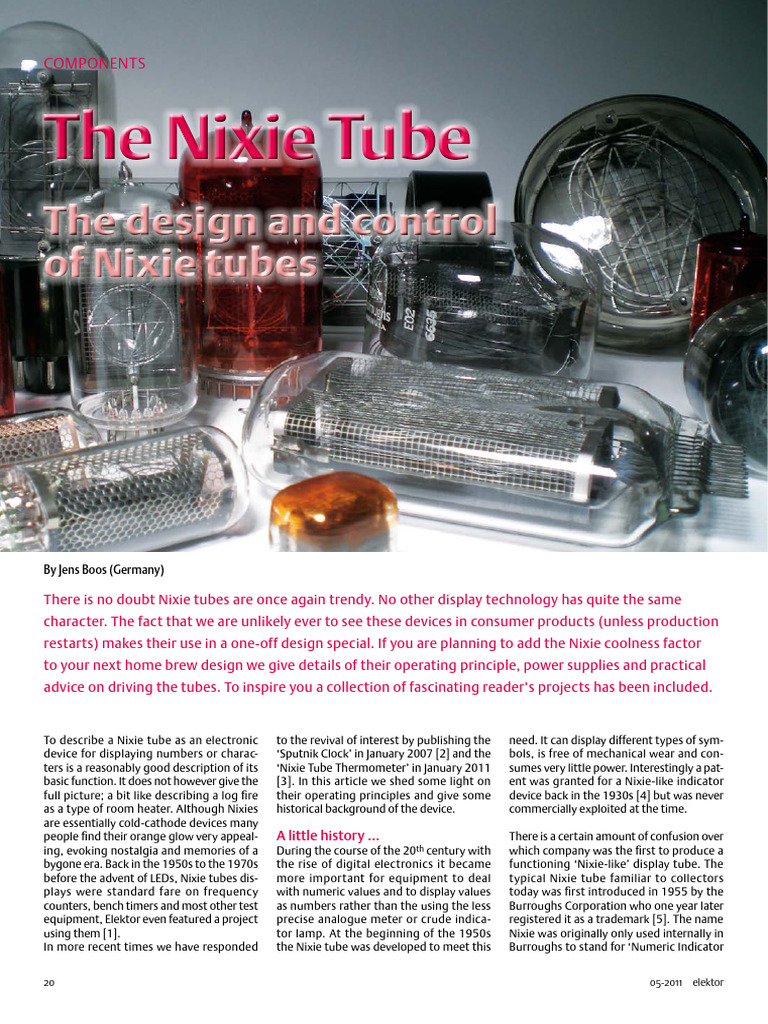 Nixie Tube Design and Control Guide | PDF | Vacuum Tube | Electronic ...