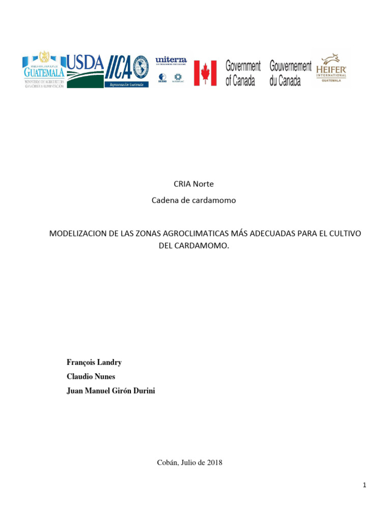 Inf. Final Modelizacion Diagramado2 3 | PDF | Sistema de información geográfica | Agricultura