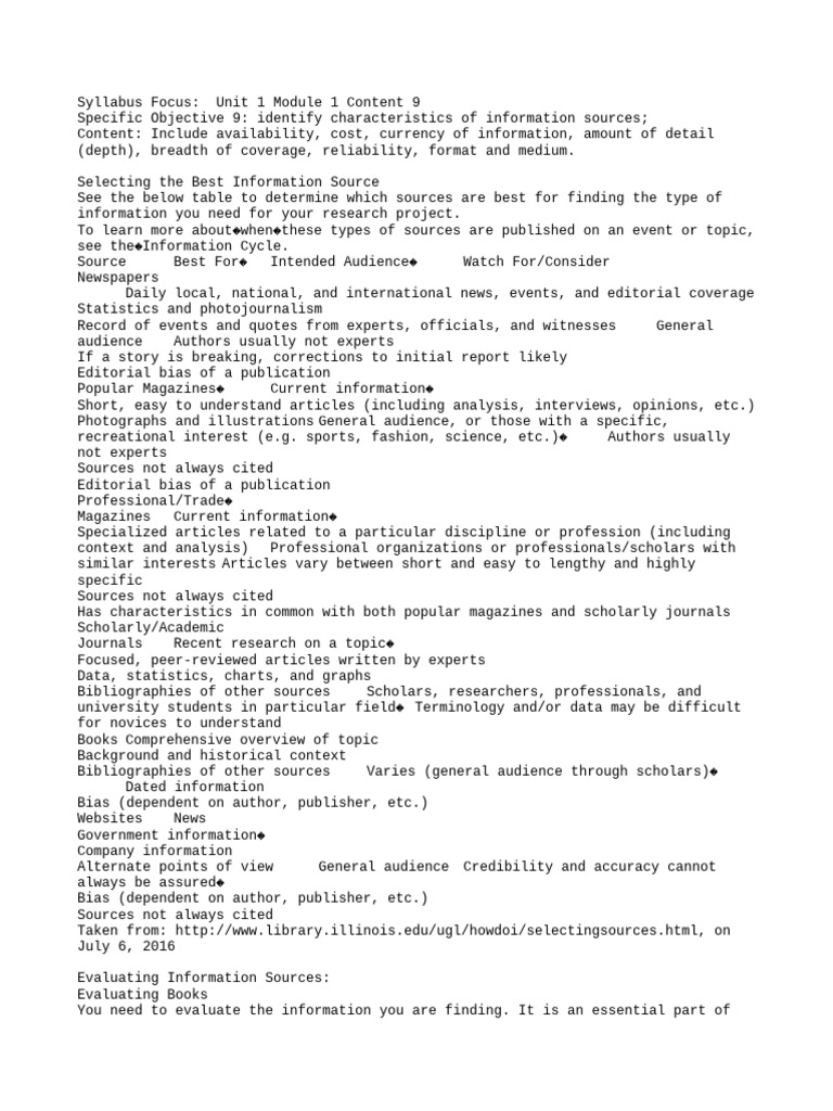 Cape Notes Unit1 Module 1 Content 9 | Download Free PDF | Academic ...